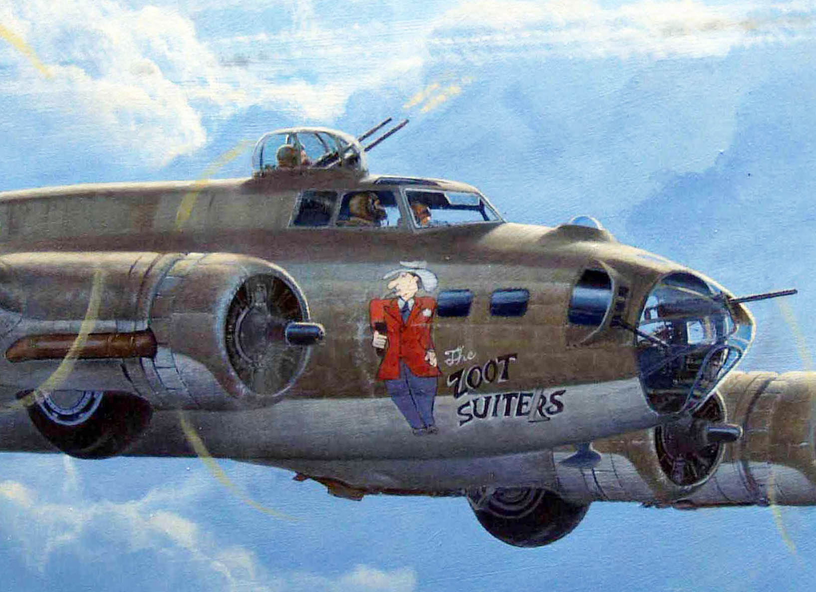 B-17 painting by Steve Heyen