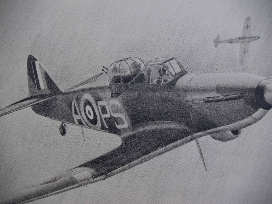 Spitfire pencil sketch