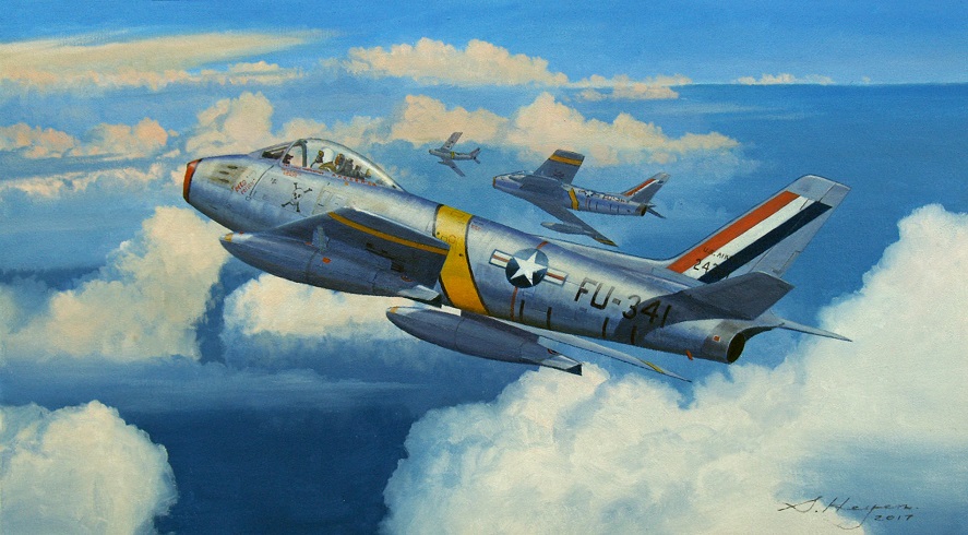 F-86 Sabre painting - Aviation Art by Steven Heyen