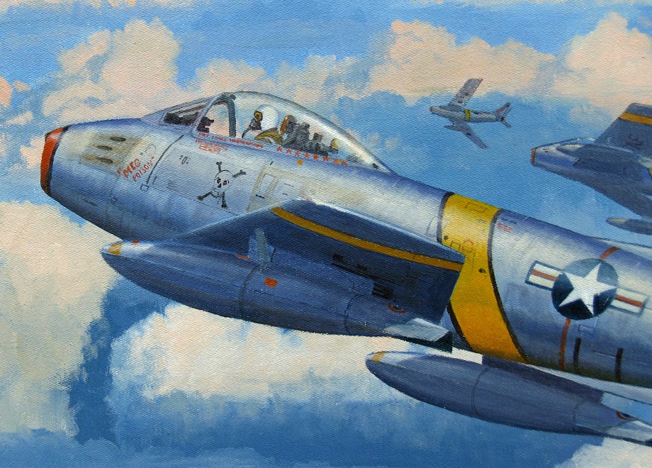 F-86 Sabre painting - Aviation Art by Steven Heyen