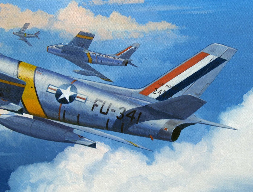 F-86 Sabre painting - Aviation Art by Steven Heyen