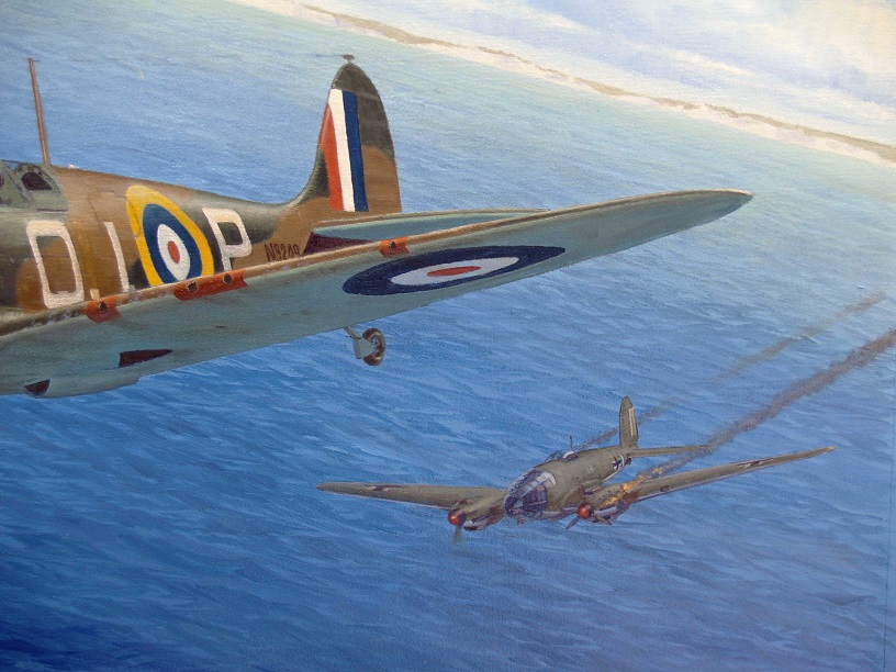 Spitfire aircraft art painting by Steven Heyen